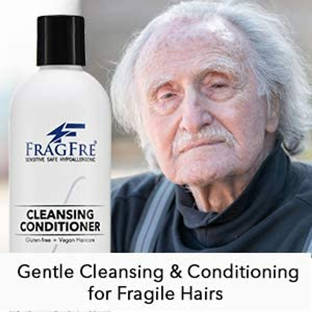 FRAGFRE Cleansing Conditioner for Fine Fragile and Treated Hairs 12 oz - Co-Wash for Sensitive Scalps - No Fragrance No Sulfate No Parabens - Hypoallergenic Vegan Co-wash (1 Pack)