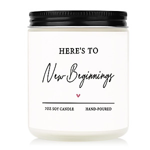 Niyewsor Scented Candle- New Beginnings Gifts for Women Men, Congratulations Gift, Divorce Gifts for Women, Wedding Gifts for Her Him, Housewarming/Farewell/Leaving Gifts for Coworker