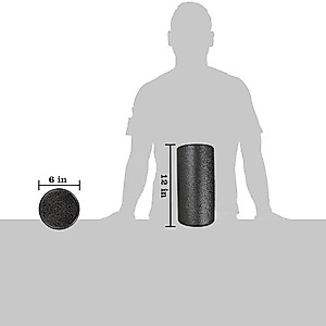 Foam Roller, High Density Round Foam Roller for Back, Leg and Hand Exercises, Massage deep Tissue and Muscles, Suitable for Pain Relief, Back, Legs and Muscle Recovery (12 inches)