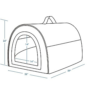 Jiupety Medium Dog House, 2 in 1 Dog House, L Size for Medium Dog, Portable Dog House for Medium Dogs, Brown