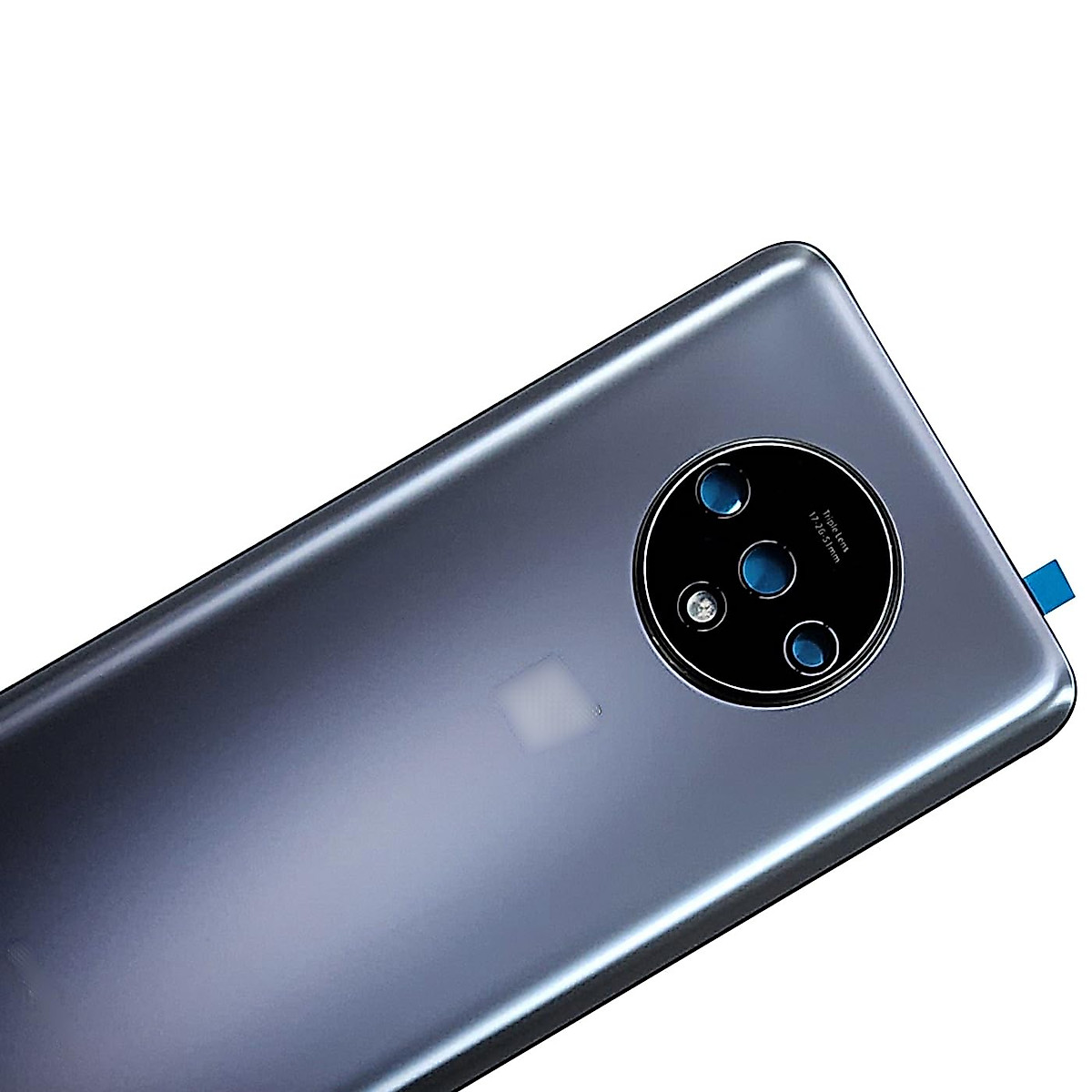 ubrokeifixit for OnePlus 7T Housing Rear Glass Back Door Cover Replacement/Adhesive for OnePlus 7T HD1900 HD1901 Dual SIM 6.55"(NOT for 7T Pro 6.67") (Silver(Back Glass Cover+Camera Lens))