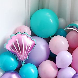 DUILE Mermaid Balloon Garland Arch Kit Mermaid Balloons for Girl Metallic Balloons Mermaid Birthday Party Decorations Mermaid Tail Balloons Baby Shower Party Supplies