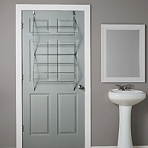 Over the Door Towel Rack - Laundry Room Drying Racl - Silver