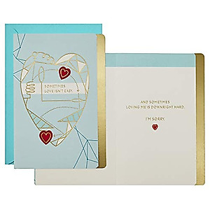 Hallmark Love Card Assortment, New Relationship/Miss You/Time Apart/Just Because (6 Cards with Envelopes)