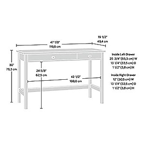 Sauder County Line Writing Desk, Salt Oak finish