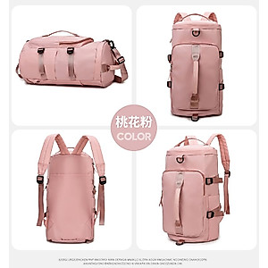 RESPEEDIME Unisex Travel Duffed Tote Bag Waterproof Fold-able And Expandable Backpack With Shoes Compartment Overnight Daypack For Swim Sports Gym Bag