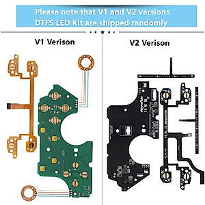 eXtremeRate Multi-Colors Luminated Thumbsticks D-pad ABXY ZR ZL L R Buttons DTFS LED Kit V2 for Nintendo Switch Pro Controller - 9 Colors Modes 6 Areas DIY Option - Controller NOT Included