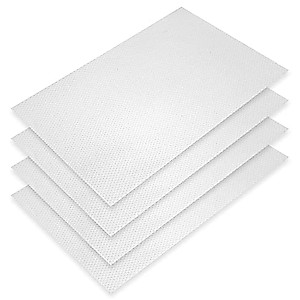 PABUSIOR Refrigerator Shelf Liners 4 PCS, Translucent Drawer Liners, (16" x24 INCH) Washable Fridge Liner, Refrigerator Mats for Freezer Glass Shelves
