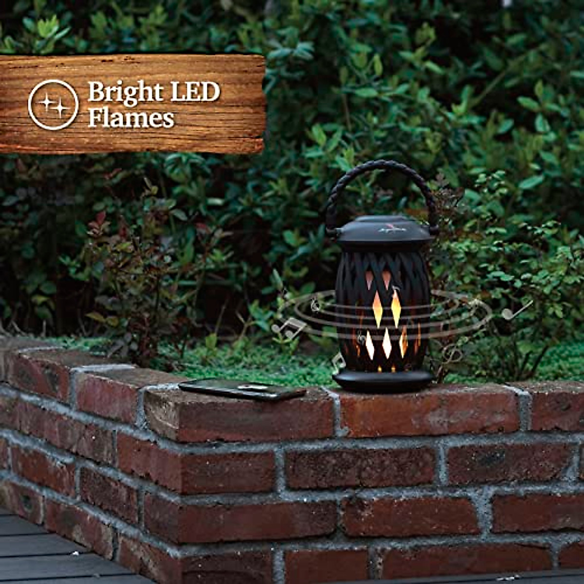 Margaritaville Tiki Torch - Waterproof Bluetooth Speaker, Portable Party Speaker with Flickering LED Lights, Perfect for Travel, Parties, Yards, and Pools