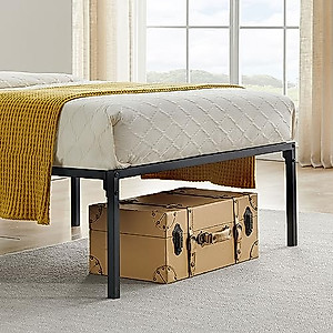 IDEALHOUSE 14 Inch Twin Bed Frame with Storage,Metal Platform Twin Bed Frame No Box Spring Needed Steel Slat Support Easy Assembly (Twin)