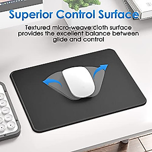KTRIO 10 Pack Mouse Pad, Small Mouse Pads with Stitched Edges, [30% Larger] Mousepads Bulk Non-Slip Rubber Base, Waterproof Mouse Pad for Computers, Gaming, Office & Home, 11 x 8.5 x 0.12in, Black