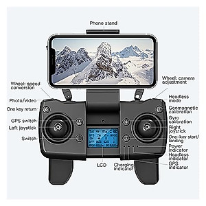 RKSTD Adult RC Drone With HD Camera, RC Quadcopter, Fixed Height, Headless Mode, Automatic Return, Brushless Motor, Waypoint Flight, Follow Me, Headless Mode, Holiday Gift For Adults