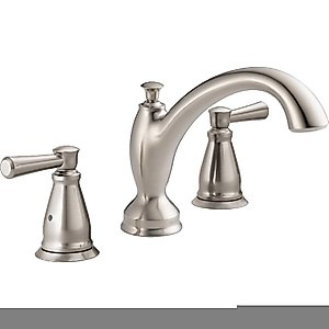Delta Faucet Linden Traditional Roman Tub Faucet - T2793-SS - Classic Bathtub Faucet & Handles - Durable Bathroom Fixtures - Stainless (Valve Sold Separately)