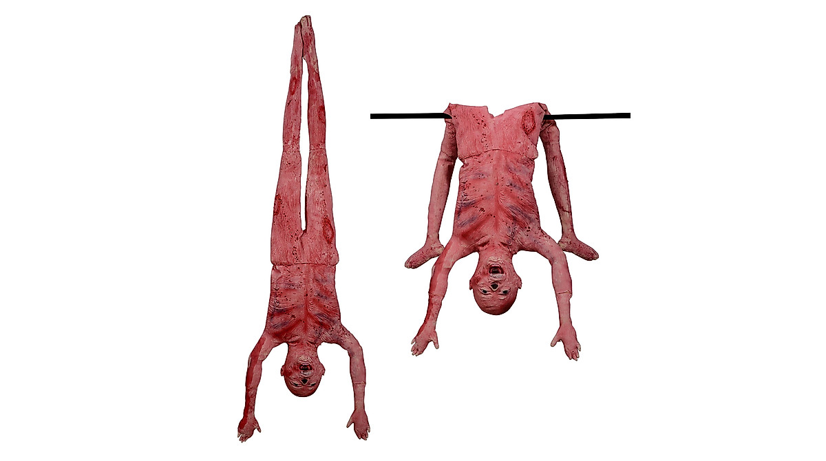 Halloween Bloody Corpse Prop - Realistic 4.6ft Dead Body for Scary Decor