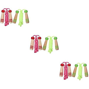 Unomor 6 pcs cartoon skipping rope jump rope for fitness kids exercise equipment jump rope jump rope weighted wood jump rope kids rope Portable Skipping Ropes Kids Jumping Rope