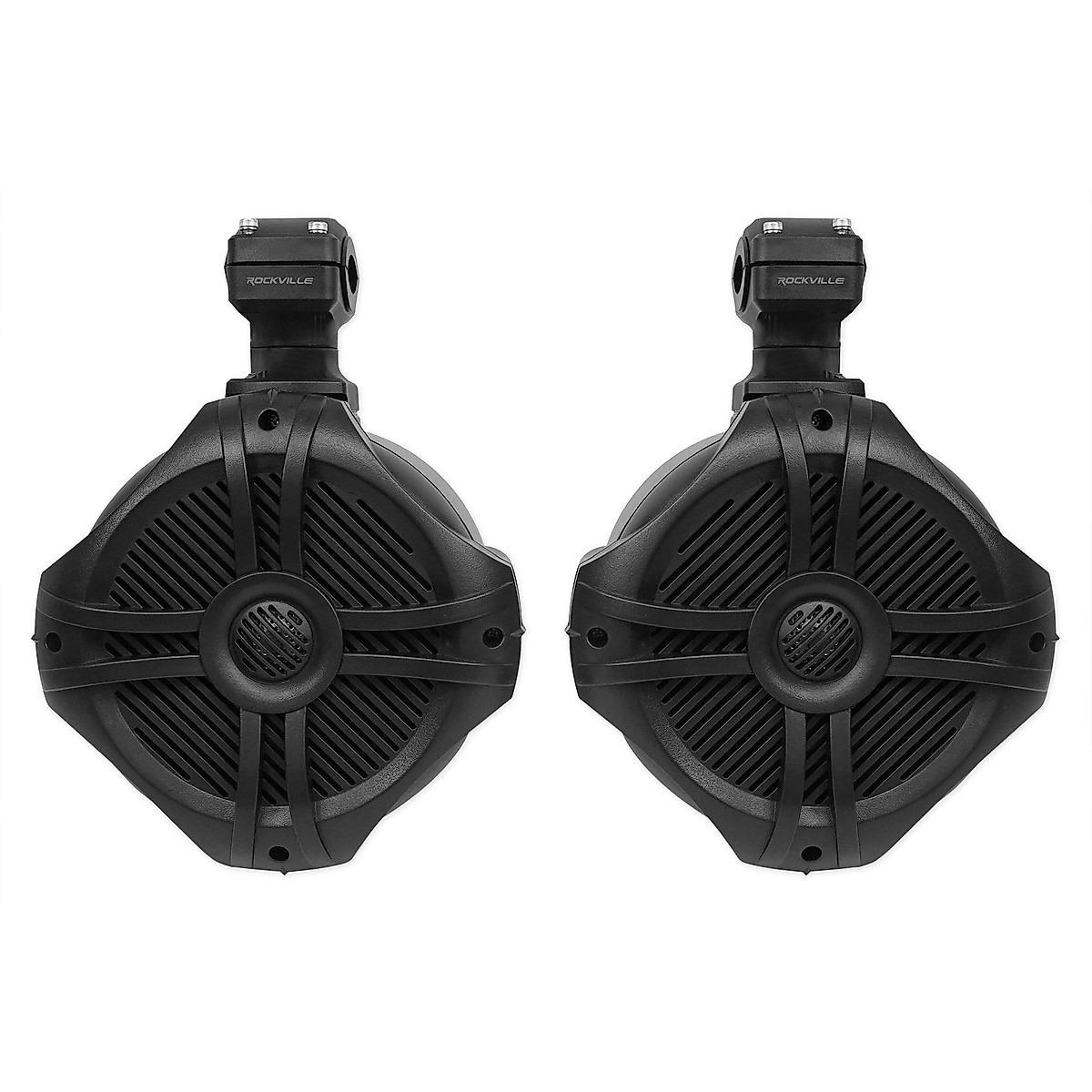 Rockville RGHR2 Marine Bluetooth Receiver, USB+Remote+4 6.5" Wakeboard Speakers