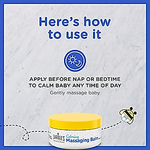 Zarbee's Baby Massage Balm; Calming and Soothing Sleep with Shea Butter; Lavender and Chamomile; 2 oz Jar