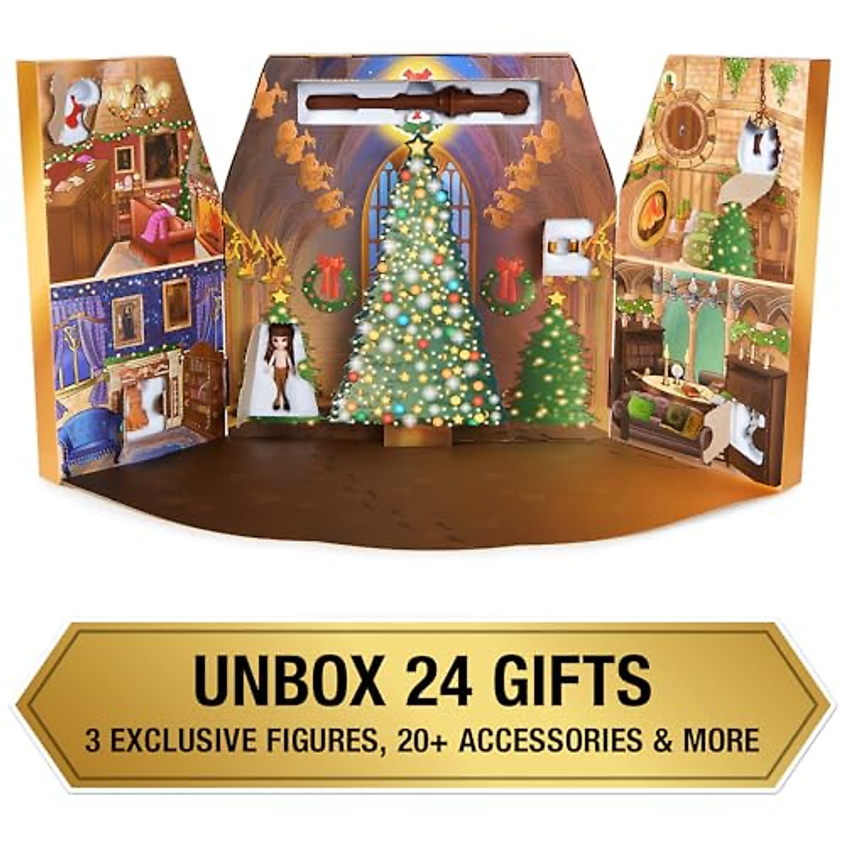 Wizarding World Harry Potter, Magical Minis Advent Calendar 2023 with 24 Gifts, Surprise Toys Christmas Countdown Calendar, Kids Toys for Ages 6 & up