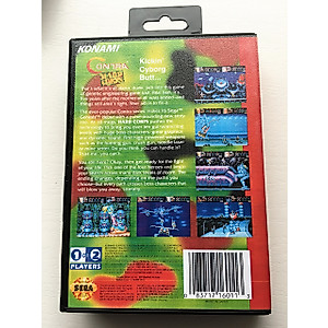 Contra: Hard Corps Enhanced Edition (Sega Genesis / Megadrive) - Reproduction Cartridge with Clamshell Case and Manual