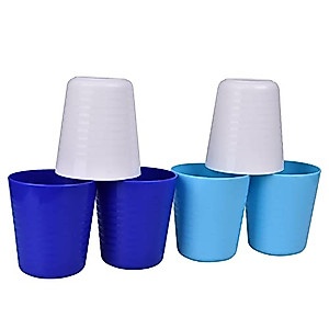 fulong Eco-friendly Unbreakable BPA Free Dishwasher Safe Plastic Drinking Cups for kids&Adult,Reusable Water Tumblers dishwasher safe (8oz-Set of 6)