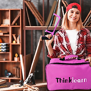 Pink Tool Set, 205 Piece Home Tool Kit with 3.6V Electric Screwdriver and Universal Sockets Tools, Pink Tool Kit with Storage Tool Bag, Tool Sets for Women, for Gift, Home Repair, Dorm