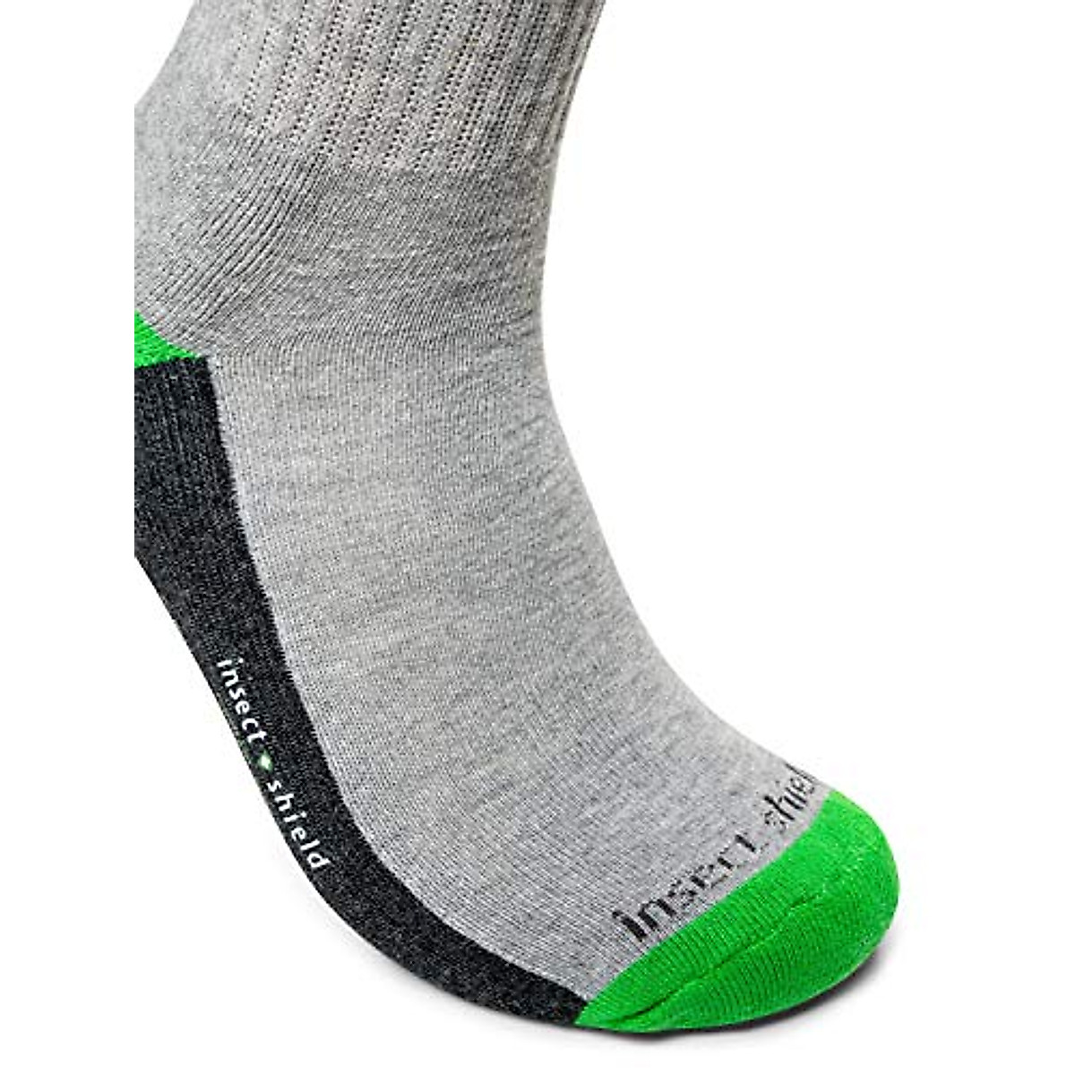 Insect Shield Sport Crew Sock, Stretchy and Comfortable Crew Socks with Padding and Tick Protection