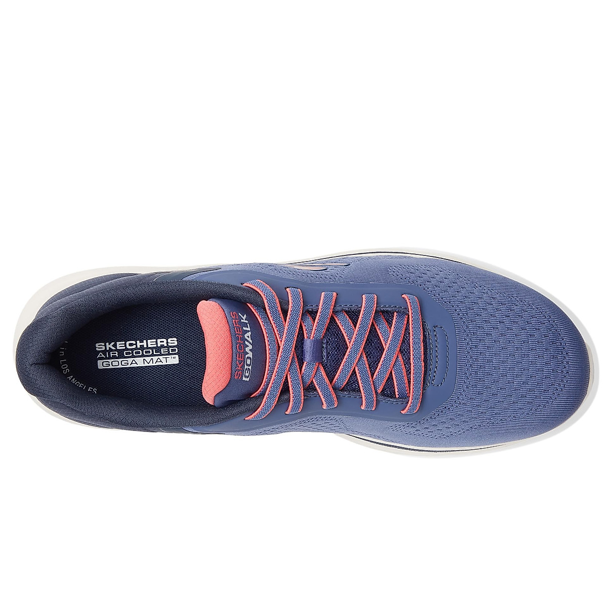 Skechers Women's Go 7-Cosmic Waves Athletic Walking Sneaker, Navy/Coral, 13