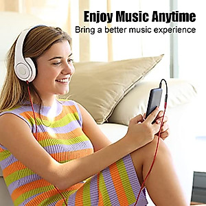 KOOPAO (1 Pack 3.5mm Audio Converter,3.5mm Male to Female Auxiliary Stereo Audio Headphone Jack AUX Adapter [4-Conductor TRRS] for iPhone, Smartphones, Tablets, Speakers, Microphone & Card Readers