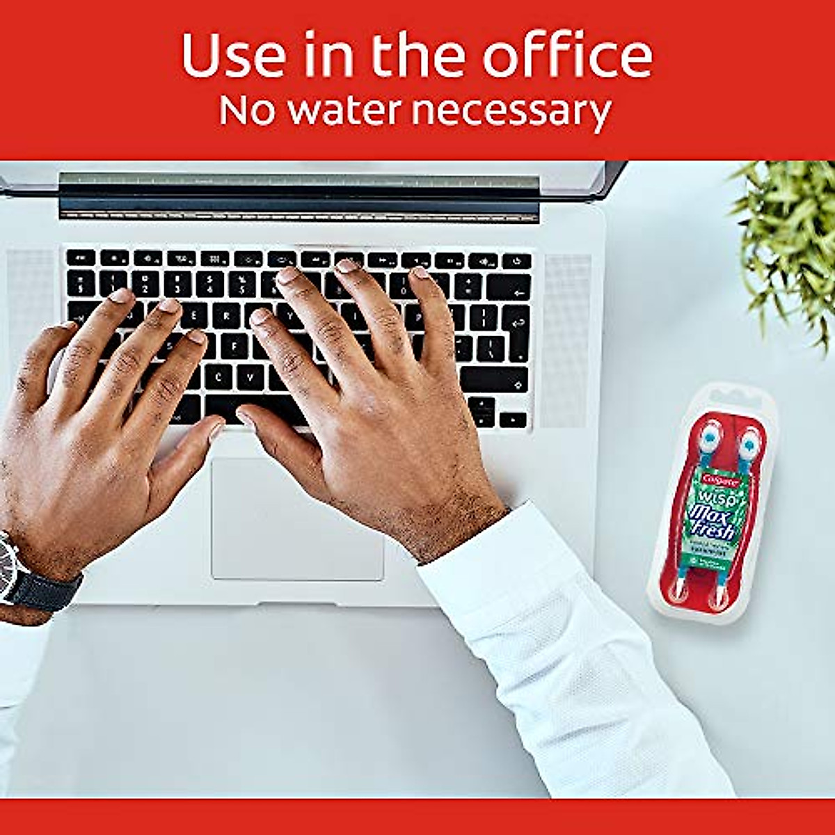 Colgate Wisp Portable Mini-Brush Optic White, Coolmint, 24 Count