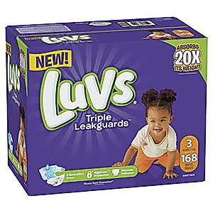 26ct of Luvs Triple Leak Guard, Size 3 (16lbs-28lbs)