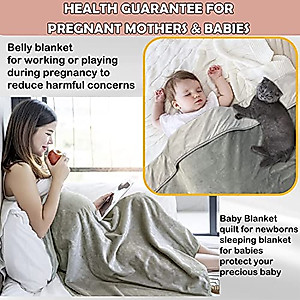 MEIMING Fara Day Blanket for Belly, 38.5IN * 40IN Faraday Blanket for Infants and Children Blanket, Two Sides Using Pregnancy Protection Blanket (38.5IN * 40IN)