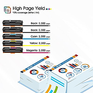 Cool Toner Compatible Toner Cartridge Replacement for HP 410A 410X Toner for HP Color Pro MFP M477fnw M477fdw M477fdn M477 Pro M452dn M452nw M452dw M452 Printer Toner (K/K/C/M/Y, 5 Packs)