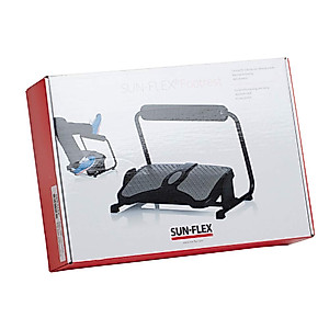 SUN-FLEX Ergonomic Height Angle Adjustable Footrest Under Desk for Sitting and Standing,Intuitive Foot Stool and Leg Support for Standing Desk (Black)