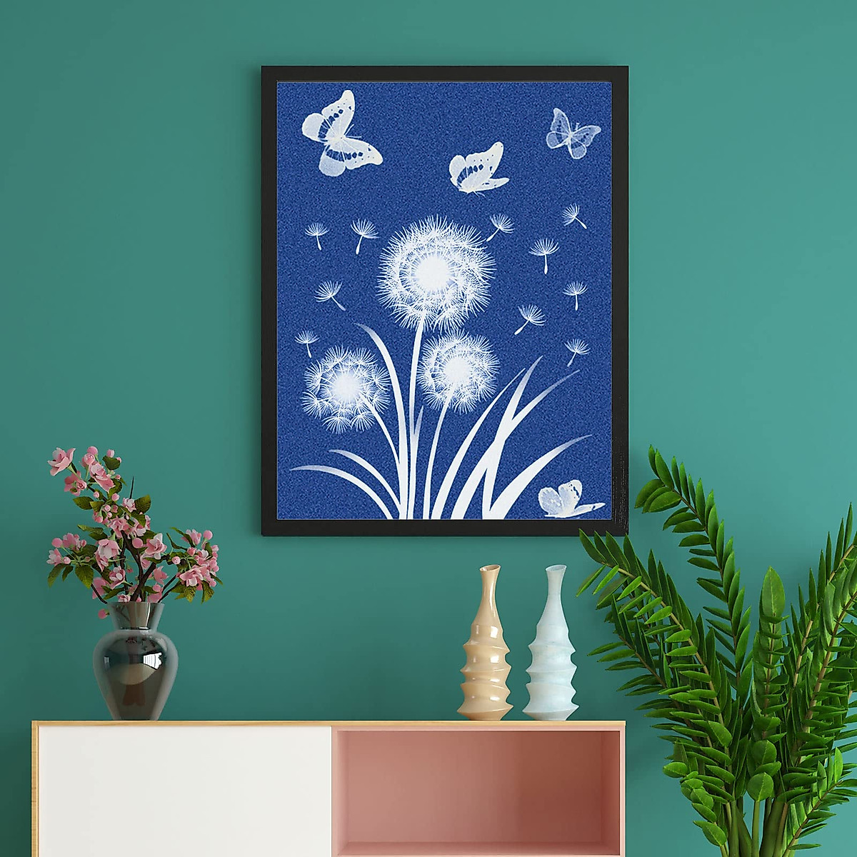 Sun Print Paper Kit Cyanotype Paper, 24 Sheets Cyanotype Papers with 1 Sheet Acrylic Panel, High Sensitive Nature Sun/Solar Activated Sun Printing Art Paper for Arts Crafts DIY Project