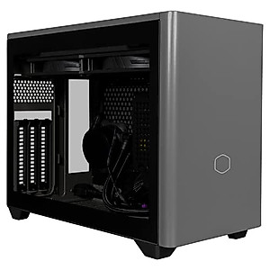 Cooler Master NR200P MAX Mini-ITX Case with 280mm AIO, 850W SFX PSU, Vertical GPU Mount, PCIe Gen4 Riser, Glass or Vented Panel