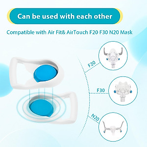 PalpitateC Magnetic Cpap Headgear Clips Compatible with Resmed AirFit AirTouch F20, F30, N10, N20 Cpap Mask Replacement Clips, for Replacement Resmed Cpap Headgear Clips Accessories 4 Pairs