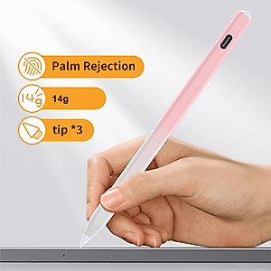 Stylus Pen for Apple iPad 13/12.9/11-inch, iPad Air M2 2024 for 13/11-inch, iPad Pro Pencil 3/4/5/6th Generation, iPad 10th-6th Gen, Compatible (2018-2024) with Fast Charging & Palm Rejection