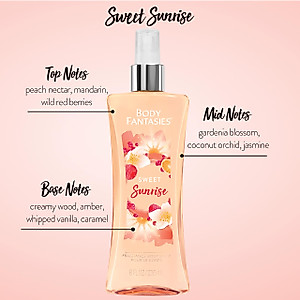 Body Fantasies Signature Fragrance Body Spray, Sweet Sunrise Fantasy, 8 Fluid Ounce
