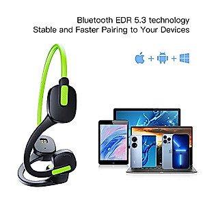 FOLEY Kids Headphones Wireless Earbuds for Youth Small Ears Open Ear Headphones Bluetooth 5.3 8H Playtime Build-in 8GB Memory Card with MP3 Player Ultralight Durable Comfortable for Learning/Sports