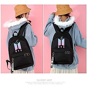 Yongshida Kpop Fashion BTS Backpack Colleage Bookbag School Bag Jimin Suga Jin Jhope RM jung kook V Fans Casual Daypack BTS Merchandise