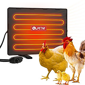 PETNF Chicken Coop Heater 140 Watts Radiant Heat Chicken Heater Energy Efficient Design Safer Than Brooder Lamps Heater for Chicken Coop, Heating Wire UL-Compliant Two Ways to Use, 11.81''x15.74''