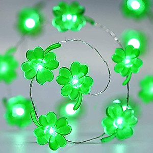 DmHirmg St Patricks Day String Light Party Decorations Battery Operated for St Patricks Day Decorations, St Patricks Day Decor,Waterproof,Spport USB&Battery Charge (Green)
