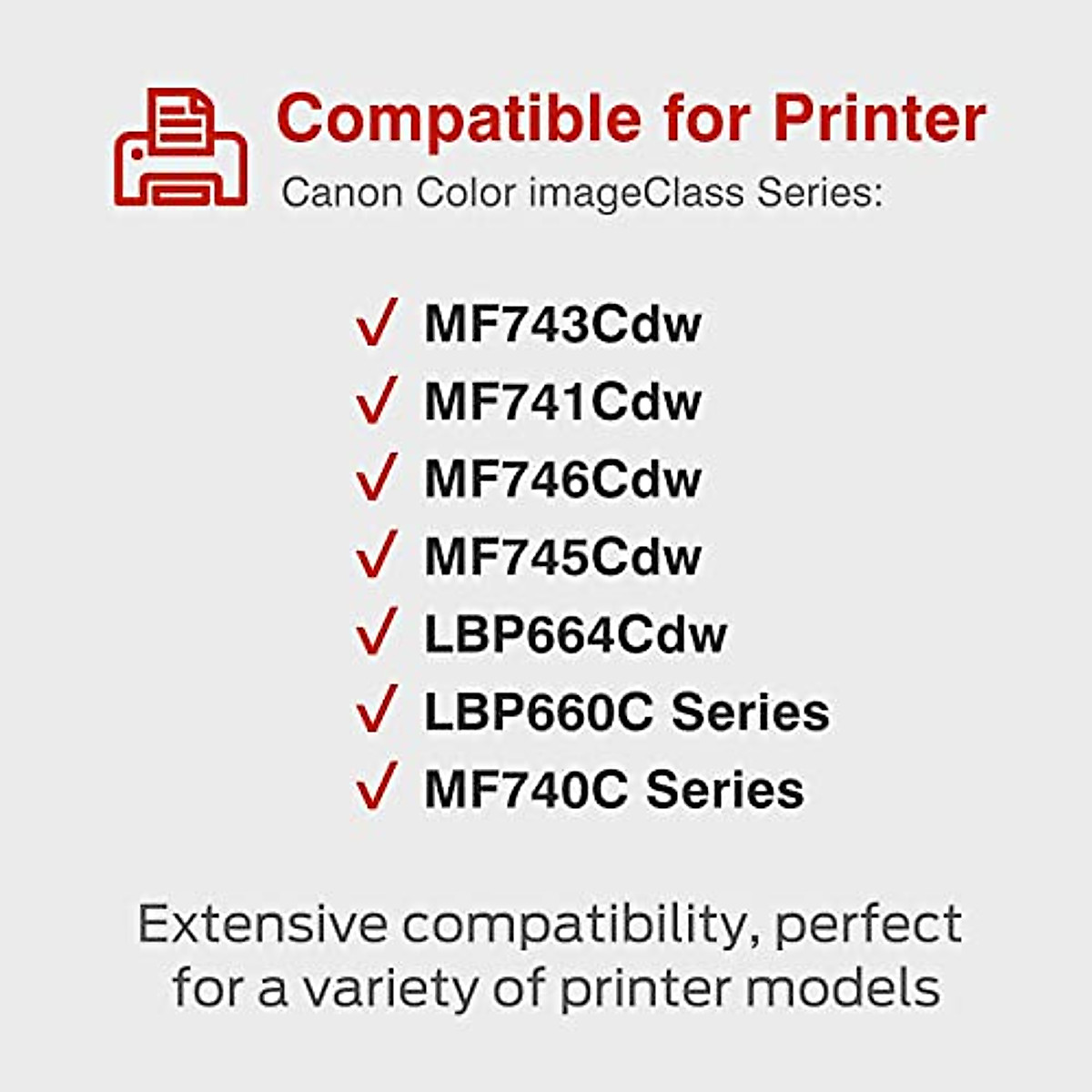 055 055H Standard Toner Cartridge Compatible Replacement for Canon Color ImageCLASS MF743Cdw MF741Cdw MF746Cdw MF743 LBP664Cdw Laser Printer 4 Pack Black/Cyan/Magenta/Yellow