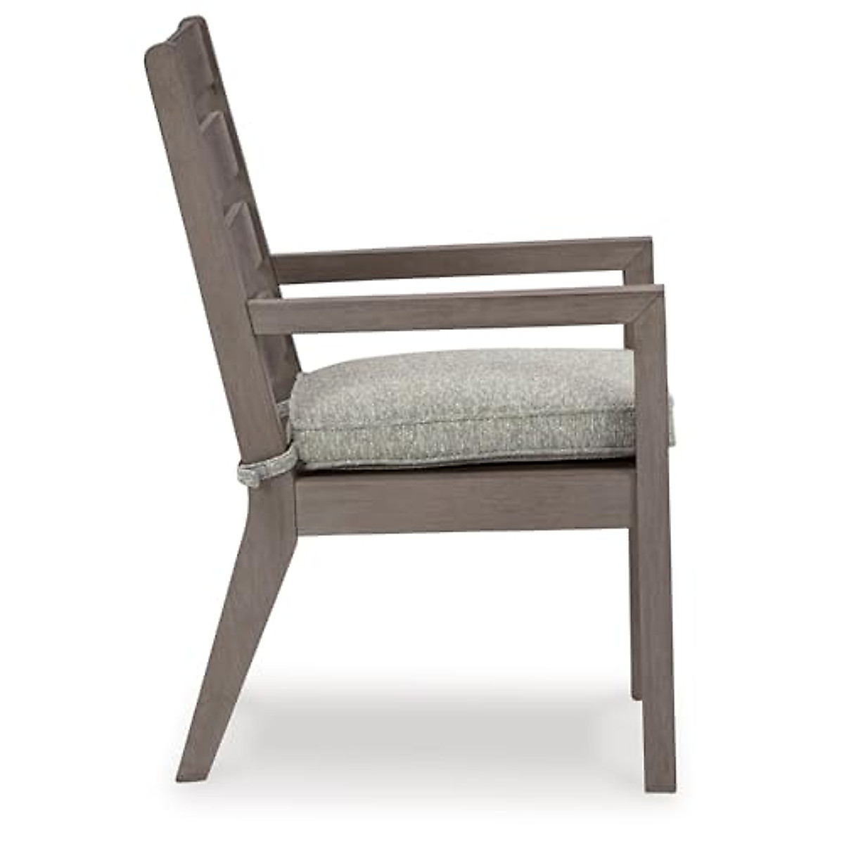Signature Design by Ashley Hillside Barn Outdoor Dining Arm Chair, Set of 2, 25" W x 27" D x 37" H, Light Brown & Light Gray