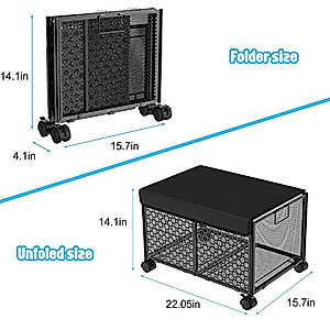 BSSOYAMM Toy Box Storage with Wheels, Toy Chest Storage Organizer with Lid, Collapsible Sturdy Metal Toy Bins for Kids, 90L Toy Storage for Nursery, Playroom, Bedroom
