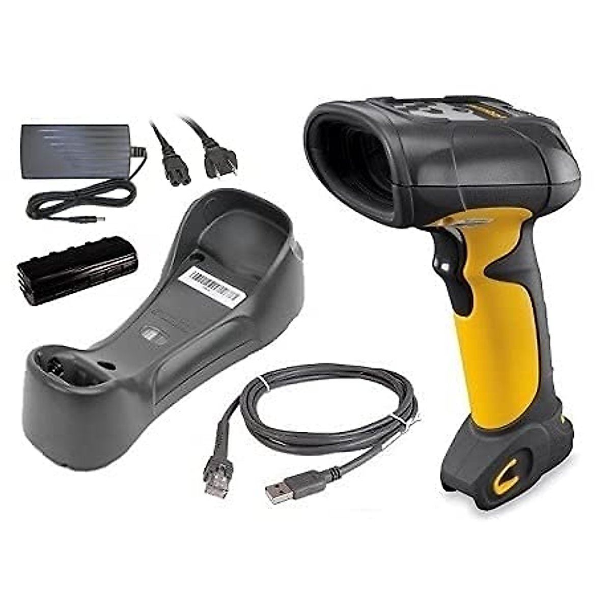 Zebra Symbol LS3578-ER, Wireless Bluetooth, Rugged, Extended Range Laser Barcode Scanner, USB Kit, Includes Cradle, Powered USB Cable, Power Supply, Line Cord, LS3578-ERBU0100UR (Renewed)