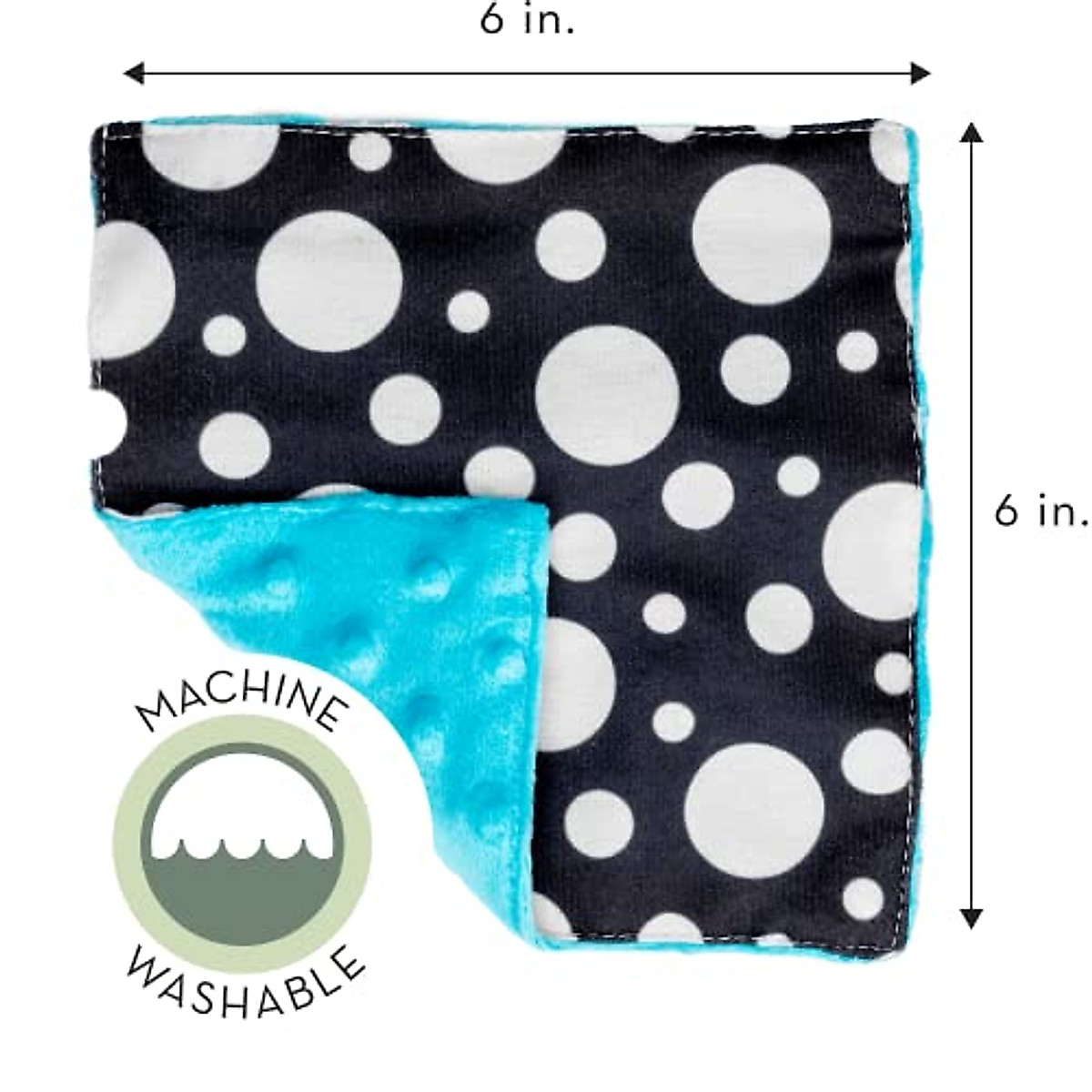 S&T INC. Crinkle Square Sensory Toys for Babies, Baby Crinkle Toys for Infants, Toddlers, Children, Dots Print, 6 Inch x 6 Inch, 2 Pack