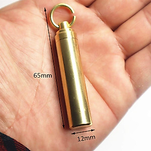 Ambrogio.L EDC Gear Spark Wheel Fire Starter Lighter Survival Outdoor Tool Kit Keychain,Gift/1x Waterproof Pill Container Holder Box