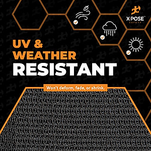 Xpose Safety Heavy Duty Mesh Tarp – 8’ x 10’ Multipurpose Black Protective Cover with Air Flow - Use for Tie Downs, Shade, Fences, Canopies, Dump Trucks – Tear Resistant