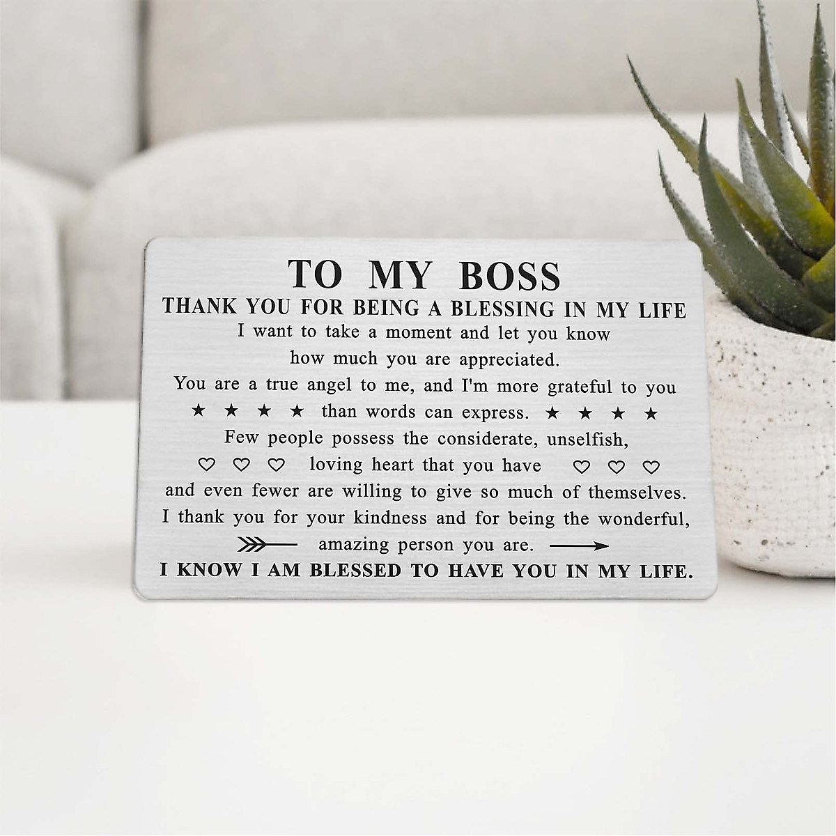 ABNTY Boss Day Gifts - Boss Appreciation Wallet Card Insert - Christmas Gifts for Boss